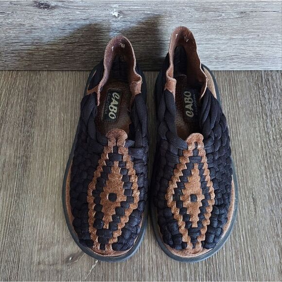 Cabo California | Shoes | Cabocalifornia Fabric Leather Woven Aztec ...